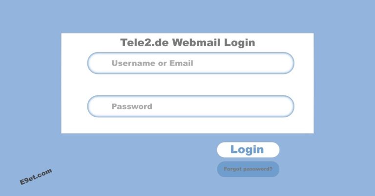 Página de inicio de sesión de Tele2.de Webmail para usuarios